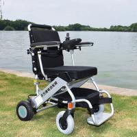 China Disabled 6km/H Lightweight Foldable Electric Wheelchair for sale