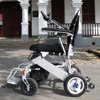 China 120 KG Load Foldable Electric Wheelchair Brushless Lithium Ion Battery for sale