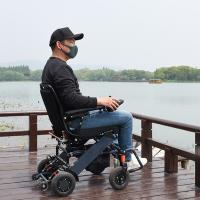 China Lithium Battery Alu Electric Motorized Wheelchair 100 KG Load for sale