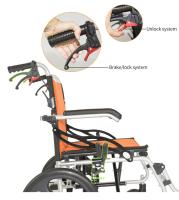 China Aluminium Alloy ISO13485 Foldable Manual Wheelchair for sale