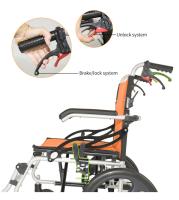 China 125KG Aluminum Lightweight Collapsible Wheelchair for sale