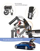 China 125KG Aluminum Lightweight Collapsible Wheelchair for sale