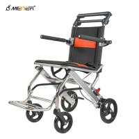 China Manual Foldable Portable Lightweight Transport Wheelchair 100KG Load for sale