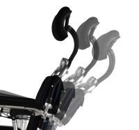 China Adjustable 8 Position 250x170mm Wheelchair Folding Headrest for sale