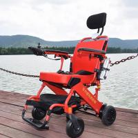 China Red 220.46lb 6 Km/H Lightweight Compact Wheelchair for sale