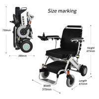China Disabled 6km/H Lightweight Foldable Electric Wheelchair for sale