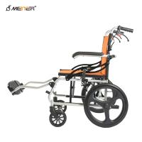 China Linkage Brake 125KG Aluminium Manual Foldable Wheelchair for sale