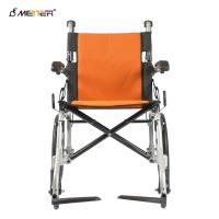 China Linkage Brake 125KG Aluminium Manual Foldable Wheelchair for sale