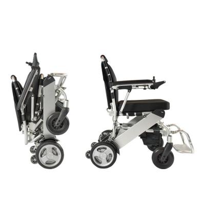 China Portable Lightweight Motorized Folding Wheelchair With Patented Design for sale
