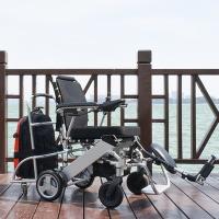 China 360W Brushless Motor Lightweight Foldable Electric Wheelchair for sale
