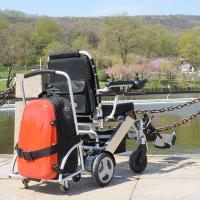 China Folding 6Km/H Lightweight Motorized Wheelchair 100kg Load for sale
