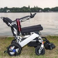 China Ultralight Foldable Lithium Ion Battery Powered Wheelchair for sale