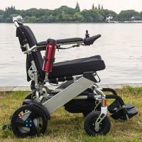 China 125KG Load Anodizing Multifunction Foldable Electric Wheelchair for sale