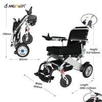 China Ultralight Foldable Lithium Ion Battery Powered Wheelchair for sale