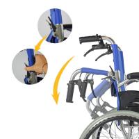 China ISO13485 Lightweight Manual Transport Folding Wheelchair With 100KG Load for sale