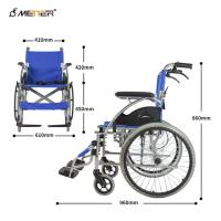 China Oxford Cushion Lightweight Foldable Manual Wheelchair for sale