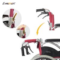China Aluminum Alloy Lightweight Folding Manual Wheelchair for sale