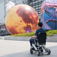 China Outdoor Auto PU Tyre Folding Electric Wheelchair With Brushless Motor 180Wx2 for sale