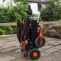 China Brush Motor Light Foldable Wheelchair With Rigid PU Tyre 6km/H for sale
