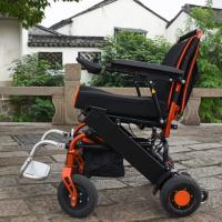 China Brushless Motor Foldable Power Wheelchair 100KG Load Lightweight for sale