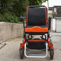 China ISO Lightweight Folding Electric Wheelchair 100KG Load for sale