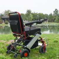 China Brush Motor Light Foldable Electric Wheelchair For Disabled Elderly for sale