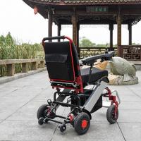 China Rigid PU Tyre Folding Motorized Wheelchair 6km/H Alu Alloy Electric for sale