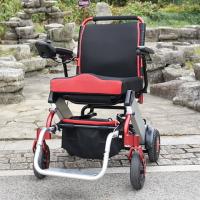 China Rigid PU Tyre Folding Motorized Wheelchair 6km/H Alu Alloy Electric for sale
