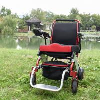 China Lightweight Folding Electric Wheelchair 6km/H 100KG Load for sale