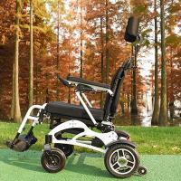 China Portable Aluminum Alloy Collapsible Wheelchair With Lamp for sale