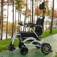 China Aluminum Electric Collapsible Wheelchair 120kg Load Lightweight for sale
