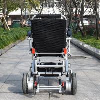 China 120 KG Load Foldable Electric Wheelchair Brushless Lithium Ion Battery for sale