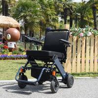 China Handicapped Foldable Electric Wheelchair Lightweight Aluminum for sale