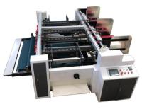 China High Speed PLC Box Folding And Gluing Machine Double Piece Semi Automatic for sale
