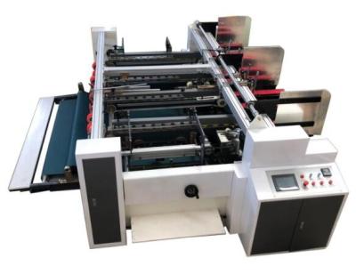 China High Speed PLC Box Folding And Gluing Machine Double Piece Semi Automatic for sale