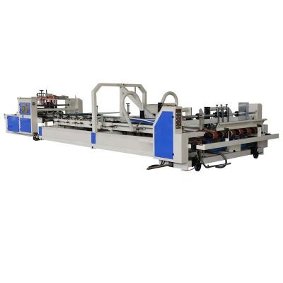 China Fully Automatic 2600mm Pneumatic Carton Folder Gluer Machine 4 6 Corner Corrugated Box for sale
