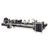 China Automatic Paper Box Folding Gluing Carton Stitching Machine 215m/Min for sale
