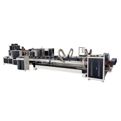 China Automatic Paper Box Folding Gluing Carton Stitching Machine 215m/Min for sale