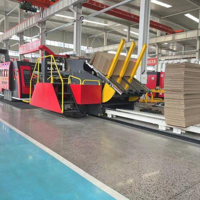 China Flexo Printer Slotter Die Cutter Folder Gluer Corrugated Carton Production Line for sale
