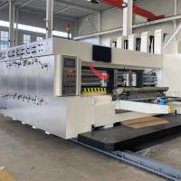 China Flexo Carton Box Two Colors Printer Slotter Rotary Die Cutter With Stacker Machine for sale