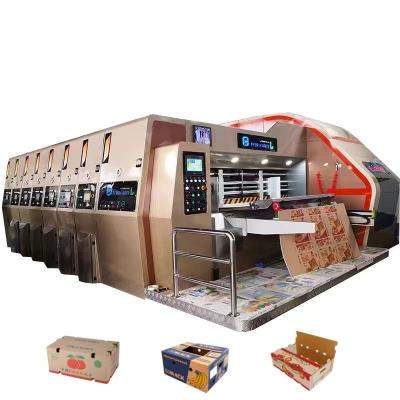 China High Speed Four Color Corrugated Carton Box Printing Slotting Die Cutting Machine For Box Making for sale