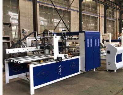 China 2600mm Carton Folder Gluer Machine 60pcs Per Min Lead Edge Belt Type for sale