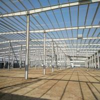 China Prefab Steel Frame Building with 30m+ Clear Span, Fire Resistant ≥2 Hours and High Weather Resistance for Industrial Use for sale