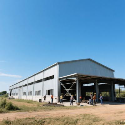 China Prefab H-Section Steel Structure Workshop with Bridge Crane - 50-70 Year Service Life, Q235B/Q355B Steel Materials for sale