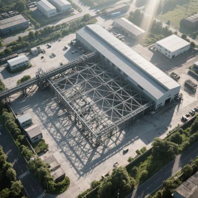 China Waterproof Flameproof Prefab Steel Warehouse Building Q355 Q235 Frame 50-70 Year Service Life for sale