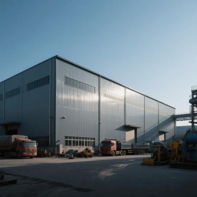 China Lightweight Prefabricated Steel Warehouse Building with H Frame Structure - 50-70 Year Service Life, Custom Large Span Design for sale