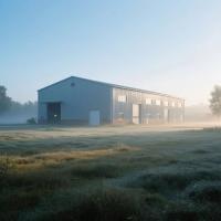 China Pre Engineered Steel Building Warehouse with Q355B/Q235B Frame - 60m Clear Span & 0.3-0.8mm Steel Sheets for sale