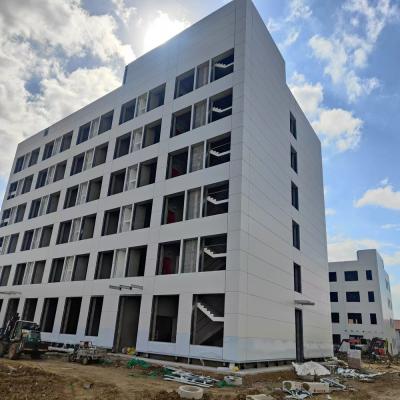 China Prefabricated Steel Structure Building with PU Sandwich Panel - 50mm/75mm/100mm Thickness Options - CE & ISO Certified for sale