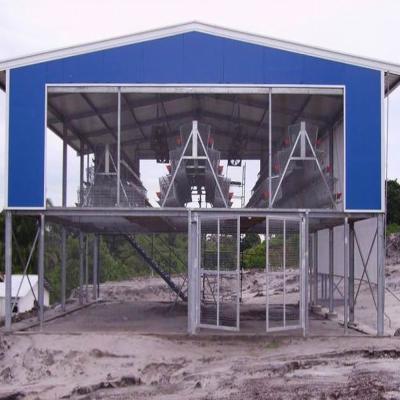 China Q235B Galvanized Steel Poultry House Frame with 50mm Insulation and Bolted Connection System for sale