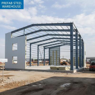 China Prefabricated Steel Structure Portal Frame Custom Size Steel Cladding Sheet Wall Roof for sale